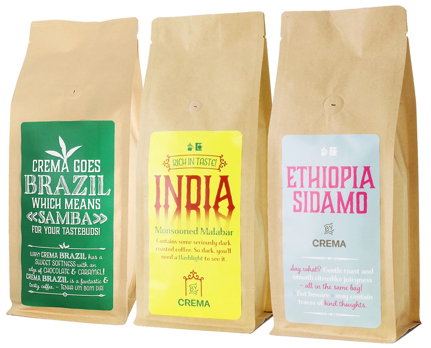 Crema Filter Coffees - 3 x 500 g - Crema