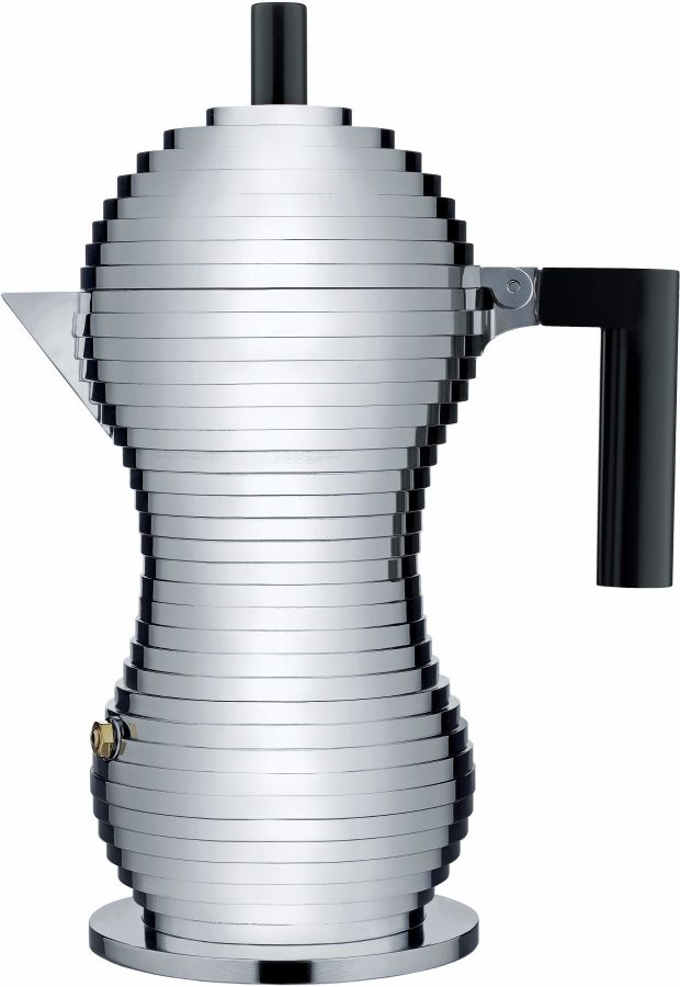 Alessi Pulcina MDL02 Moka Pot Black - Crema