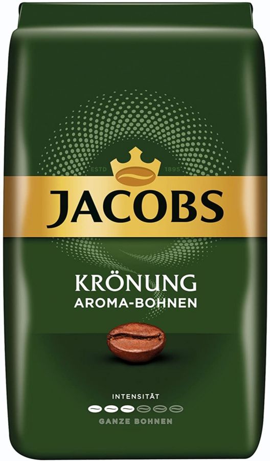 Jacobs Krönung, grains de café, 500 g - Crema
