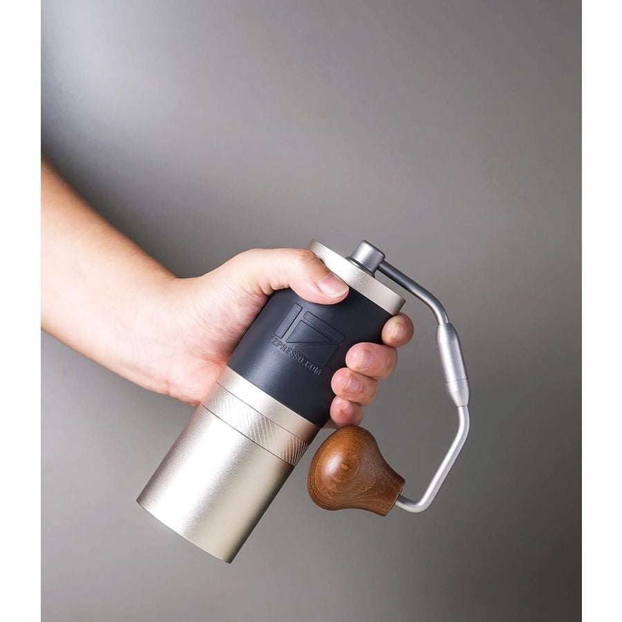 1Zpresso J Foldable Coffee Grinder, Silver - Crema
