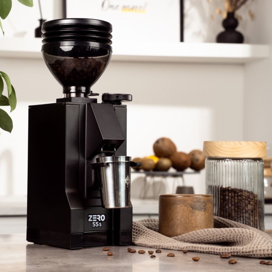 Eureka Mignon Zero 55s Single Dose Coffee Grinder 15BL, Matt Black - Crema