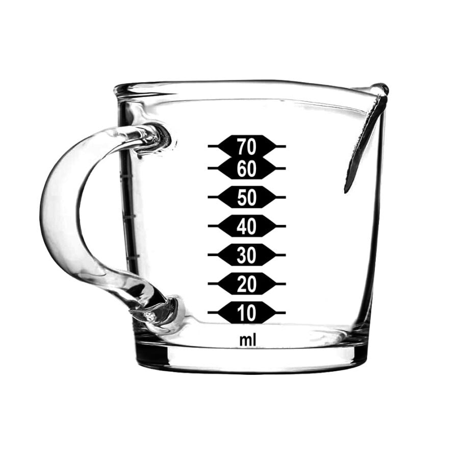 JoeFrex Double Shot Glass With Handle 70 ml - Crema