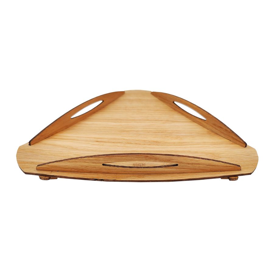 KOLO Design x Crema - Wooden Triangle Tray, Oak - Crema