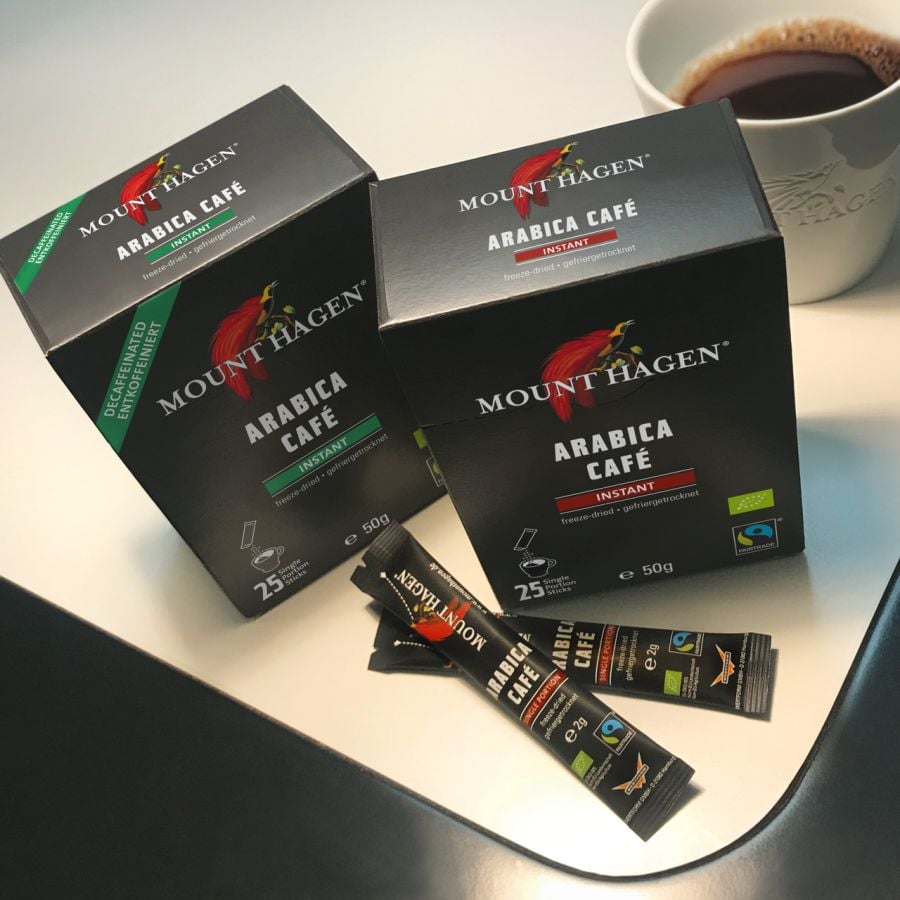 Mount Hagen Instant Coffee Sticks, 25 x 2 g - Crema