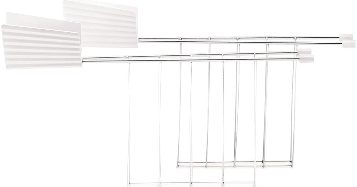 Alessi Plissé Toast Rack 2-Pack, White - Crema