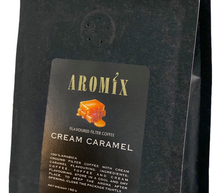 Aromix Cream Caramel Flavoured Coffee 150 g Ground - Crema