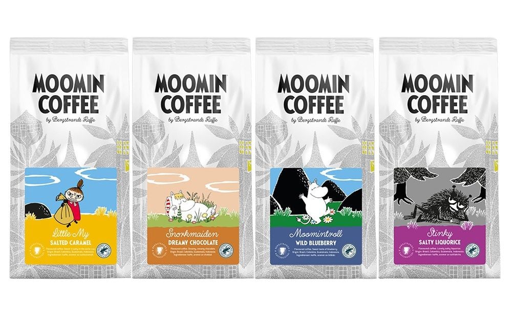 Bergstrands Flavored Moomin Coffee Bundle 4 x 250 g Ground - Crema