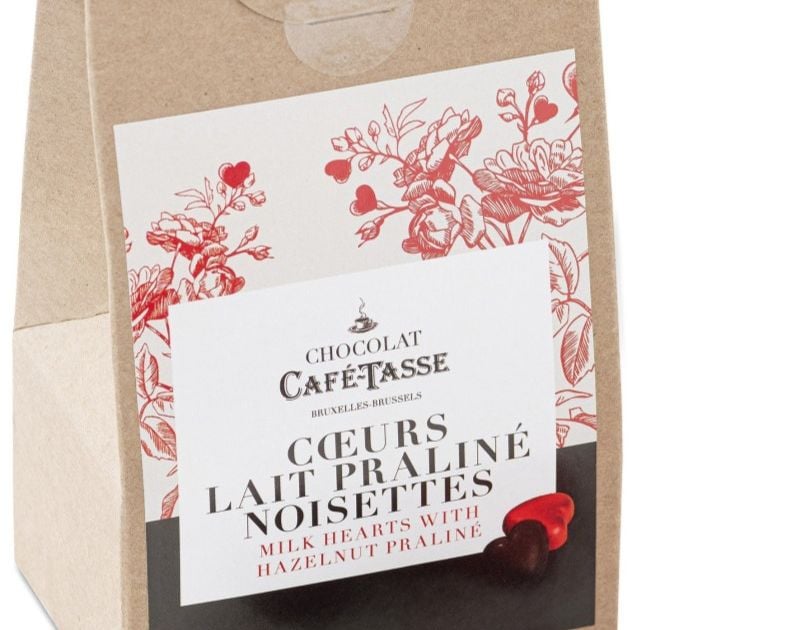 Café-Tasse Cœurs de Praliné au Chocolat 10 pcs, 127 g - Crema