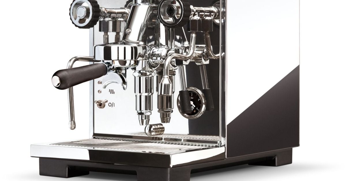 Eureka Pura Espresso Machine, Polished Inox - Crema