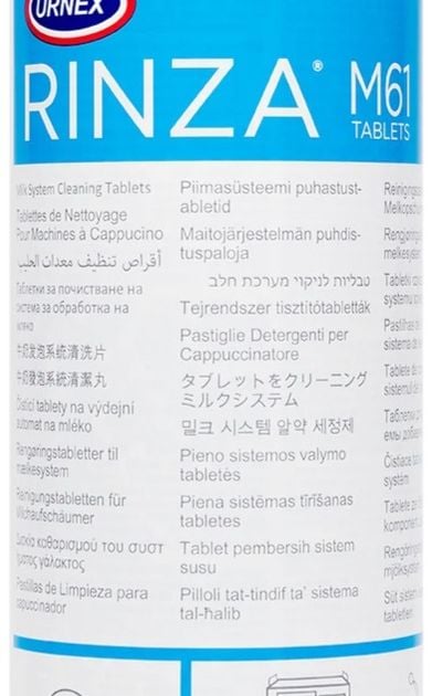 Urnex Rinza M61 Milk System Cleaning Tablets 120 pcs - Crema