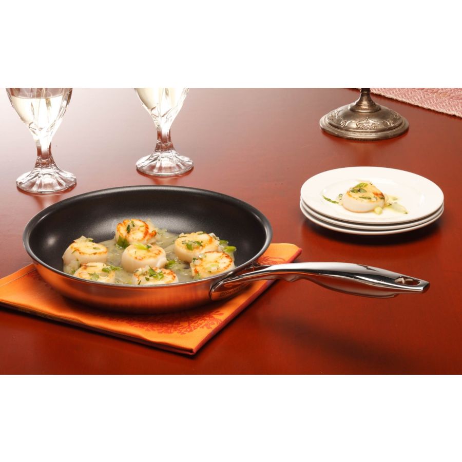Swiss Diamond Nonstick Clad Induction Fry Pan - Crema